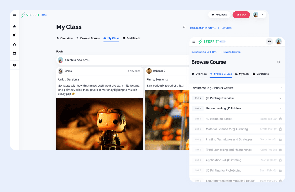 Intake Classes · Steppit
